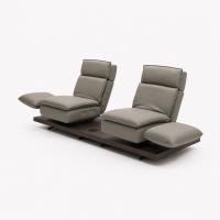 China Contemporary Style Two Seater Swivel Sofa With Adjustable Armrest And Footrest for sale