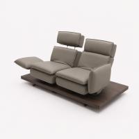 China Contemporary Style Two Seater Swivel Sofa With Adjustable Armrest And Footrest for sale