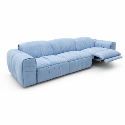 China Modern Recliner Sofa with Soft Velvet Upholstery and Zero Wall Design for sale
