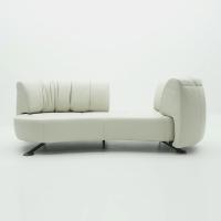 China Modern Recliner Sofa with Rotating Backrests and Curved Design – High Back for sale