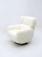 China Modern Recliner Sofa Single Chair with Swivel Base High Back for sale