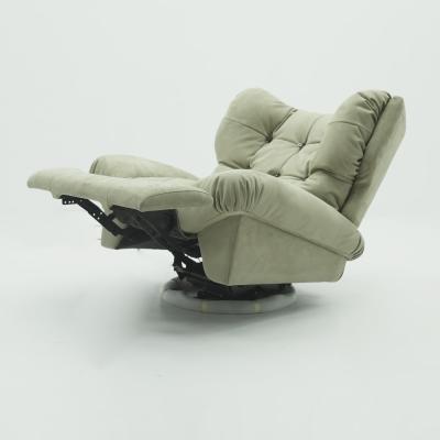 China Soft Upholstered Modern Recliner Sofa with 360° Swivel Base for sale
