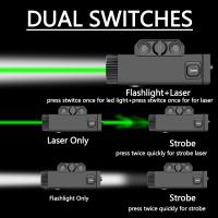 China Pistol / Handgun Green Laser Beam IPX4 Waterproof 800 Lumens Flashlight for sale