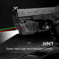 China 520nm / 650nm Red Green Laser Sight For Pistol 500 Lumen Light for sale