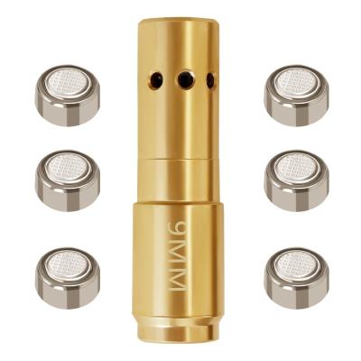 China Brass 9mm Pistol Laser Bore Sight Red Dot Boresighter Rem Gauge for sale