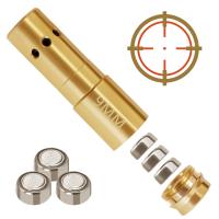 China Brass 9mm Pistol Laser Bore Sight Red Dot Boresighter Rem Gauge for sale