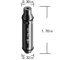 China Rem .223 Laser Bore Sight 520nm Green Laser Cartridge Caliber for sale