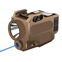 China 500 Lumens Gun Laser Flashlight Combo 405nm Blue Laser Beam For Pistol for sale