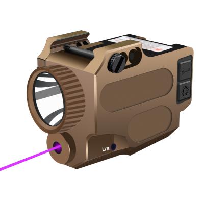 China Purple Laser Flashlight Combo Picatinny Rail Mount 500 Lumen for sale