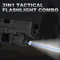 China Rechargeable Tactical Flashlights For Pistols Blue 450nm Wavelength for sale