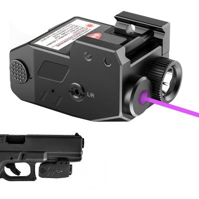 China Purple 405nm Compact Tactical Flashlights For Guns 500 Lumens Rechargeable for sale
