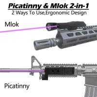 China Purple Tactical Shotgun Flashlight Laser 500 Lumens For M Lok Rail Surface for sale