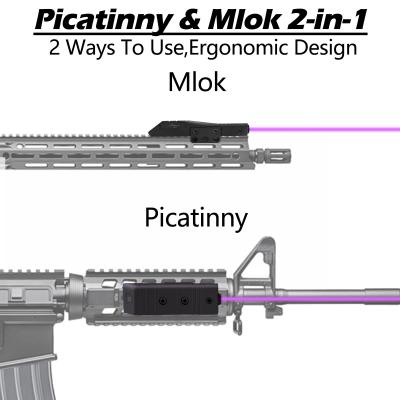 China OEM LED Tactical Flashlights For Handguns High Lumens Purple Laser for sale