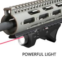 China Powerful Rechargeable LED Tactical Flashlights 800 Lumens Red Laser for sale