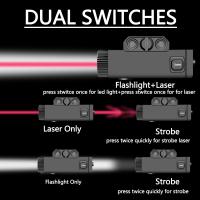 China 650nm Red Airsoft Tactical Laser Waterproof 800 Lumens Flashlight for sale