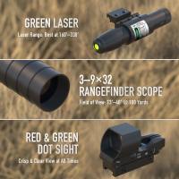 China OEM / ODM Green Laser Beam Holographic Rifle Scope Combo ​4-In-1 for sale