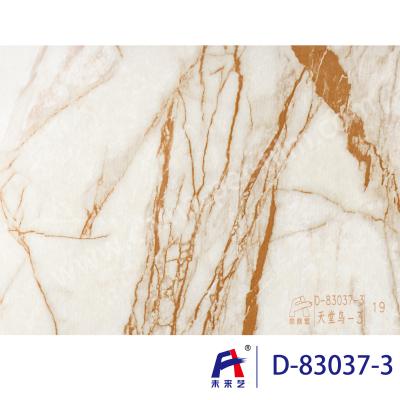 China Durbale Marble Grain Pvc Film Roll Suitable Wall Panel Convenient Construction for sale