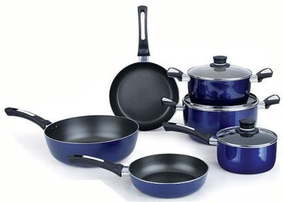 China PORCELAIN ENAMELLED NON-STICK 9 PCS COOKWARE for sale