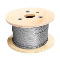 China GB AiSi 0.45mm-1mm 316 1x19 Wire Rope Heavy Duty Abrasion Resistant 300 Series for sale