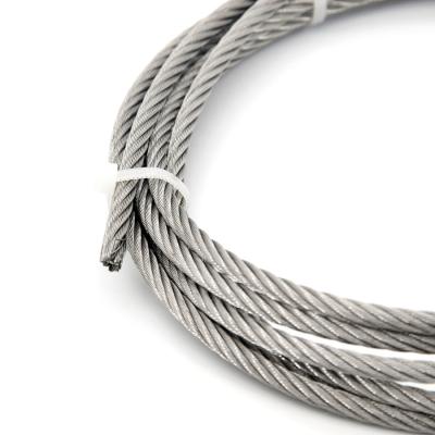 China Heavy Duty 7*19 Invisible Grill Wire Rope With High Break Strength For Industrial Ss Wire Rope for sale