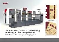 China High-End JIGUO Heavy Duty 900 Ton Automatic Foil Stamping Embossing Die Cutter, 3-In-1 Bronzing Emboss Diecut Machine For Luxury Packaging & Premium Hang Tags for sale