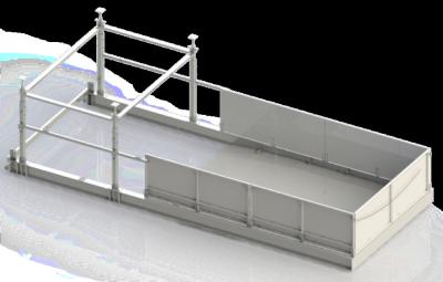China 2.0m Fixed Type Platform Crane Loading Deck FMLP2000 Width 2000mm Full Load Certificate for sale