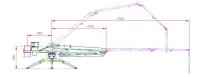 China Building Site 13meters Concrete Pump Boom , 4kw Static Boom Placer for sale