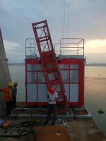 China 35m/min Building Site Hoist Q345B Steel Temporary Construction Elevators for sale