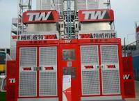 China Bevel Motor Construction Hoist Elevator , 2x13kw Goods Hoist Lift for sale