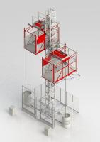 China Painted 5000kg Building Site Hoist For Construction Materials Transportation for sale