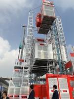 China Twin Mast SC800 Building Site Hoist , 8Ton High Rise Material Hoist for sale