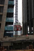 China Single Cage 110kw Temporary Construction Elevators 96m/Min Construction Man Lift for sale