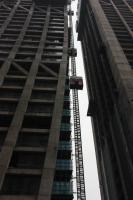 China Single Cage 110kw Temporary Construction Elevators 96m/Min Construction Man Lift for sale