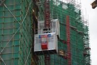 China Hot Galvanized 0-46m/Min Rack And Pinion Construction Hoist For Passenger color customized for sale