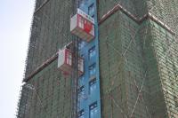 China rack and pinion construction hoist,VFD Control, hot dip galvanized 2000kg Construction building hoist , 0-46m/Min Passenger Material Hoist for sale