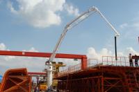 China Stationary Placing Boom Pressure Concrete Pump Floor Mounted for sale
