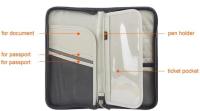 China Waterproof Nylon Travel Documents Wallet Customized Design Acceptable for sale
