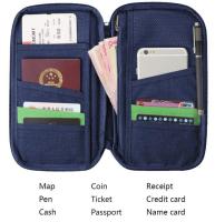 China Customized Travel Document Organiser Wallet With 210D Polyester Lining for sale