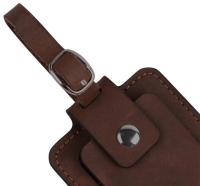 China Cow Split Leather Luggage Tags With Printed / Embossed Custom Logo for sale