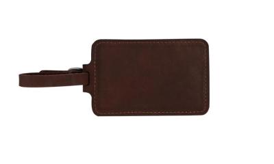 China Cow Split Leather Luggage Tags With Printed / Embossed Custom Logo for sale