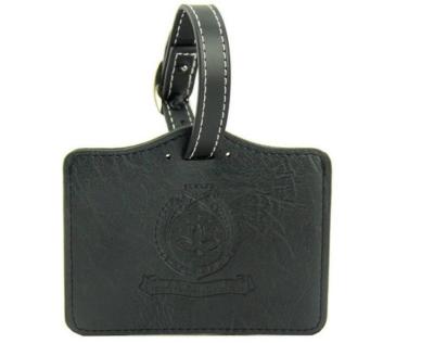 China Promotional Suitcase Name Tags , Custom PU Leather Business Card Luggage Tag for sale