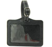 China Promotional Suitcase Name Tags , Custom PU Leather Business Card Luggage Tag for sale
