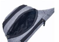 China Durable Stylish Fanny Pack 600D Tone Polyester Made With 3 Zipper Pockets for sale