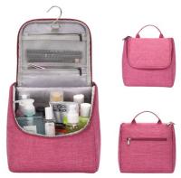 China Travel Hanging Wash Bag , Water Resistant Polyester Cosmetic Toiletry Bag for sale
