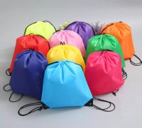 China Personalized Polyester Drawstring Bag 38x40cm Multiple Color Optional for sale