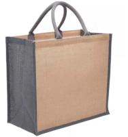 China Premium Jute Promotional Shopping Bags Plain Hessian Burlap Custom Beach Bags for sale
