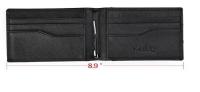 China Stylish Mens Leather Wallet , Custom Handmade PU / PVC Leather Card Clip Wallet for sale