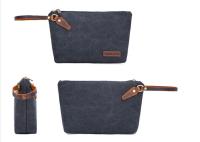 China Custom Logo Fashion Cosmetic Bag , Environmentally Friendly Canvas Makeup Bag for sale