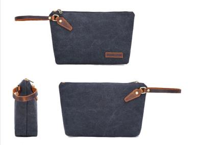 China Custom Logo Fashion Cosmetic Bag , Environmentally Friendly Canvas Makeup Bag for sale