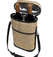 China Single Handle Insulated Freezer Bags Water Resistant Polyester Made For Wine for sale